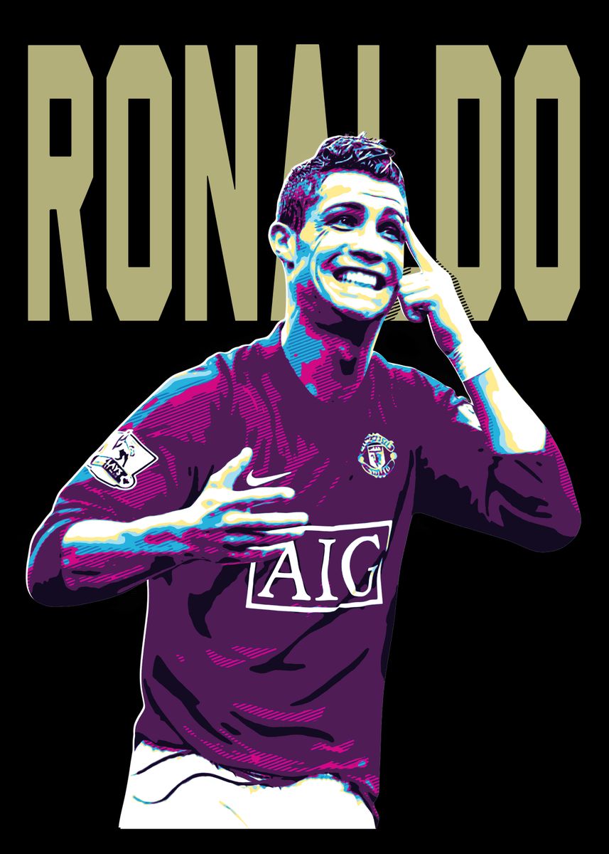'Ronaldo Manchester United' Poster, picture, metal print, paint by MAX ...