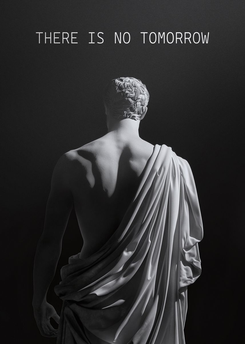 'There Is No Tomorrow Statue' Poster, picture, metal print, paint by ...