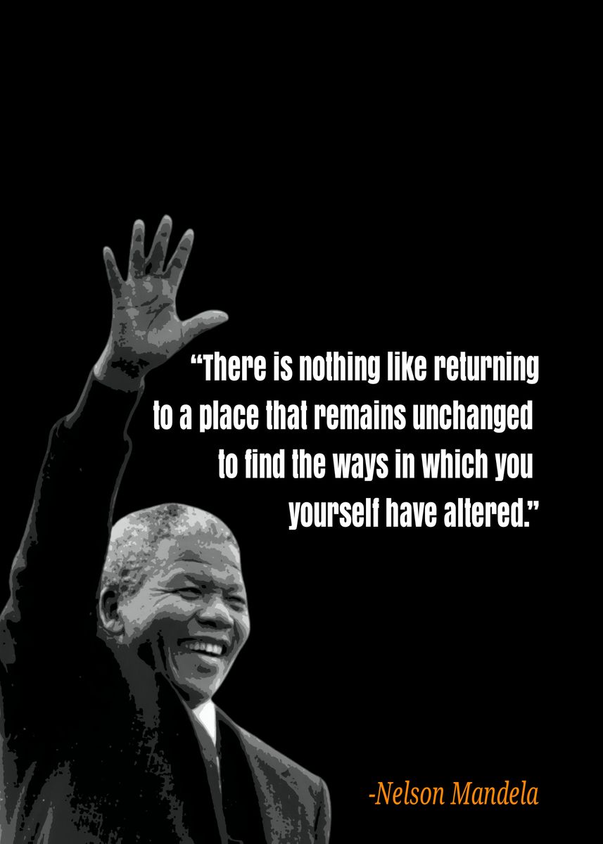 'Nelson Mandela quote' Poster, picture, metal print, paint by | Displate
