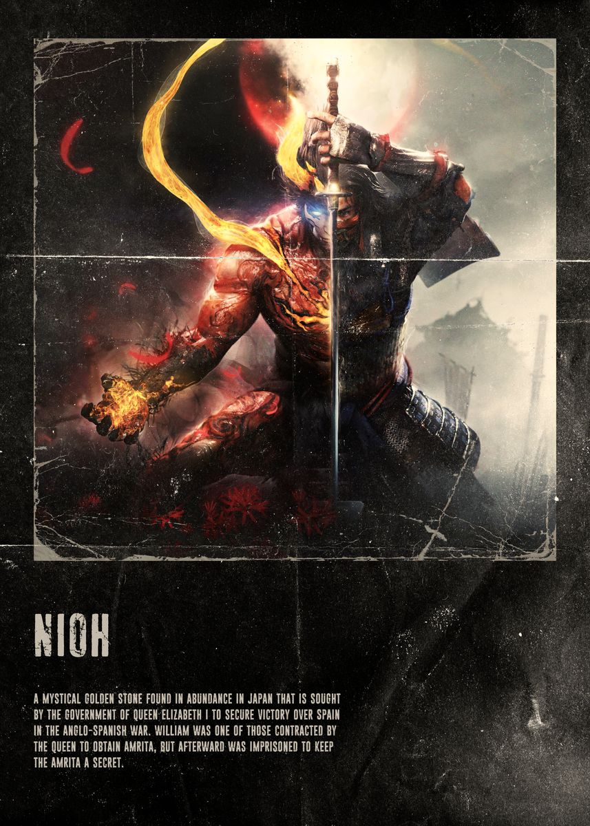 'Nioh Game Poster' Poster, picture, metal print, paint by Lydia Ramirez ...