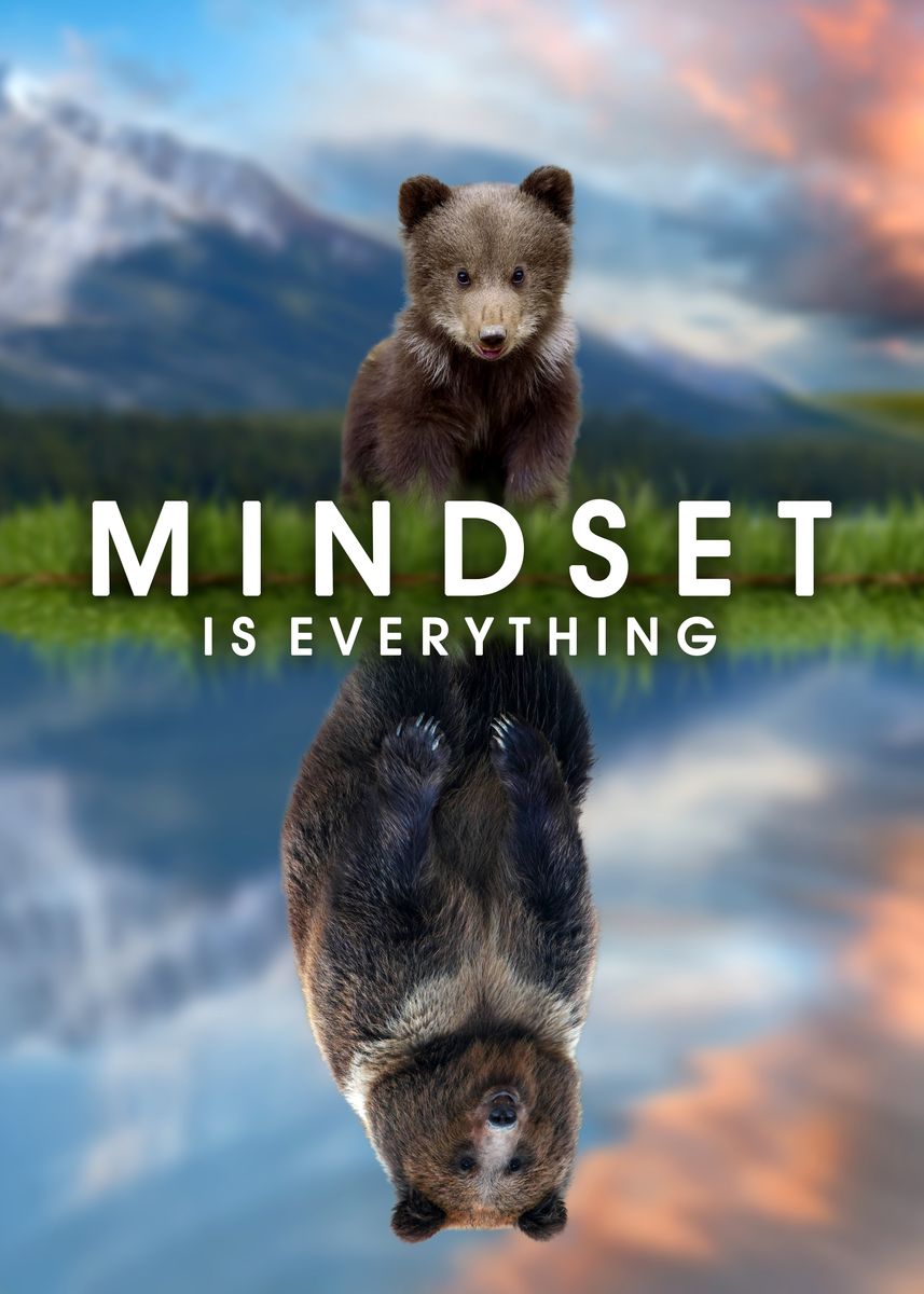 'Bear Cub Mindset Poster' Poster, picture, metal print, paint by ...
