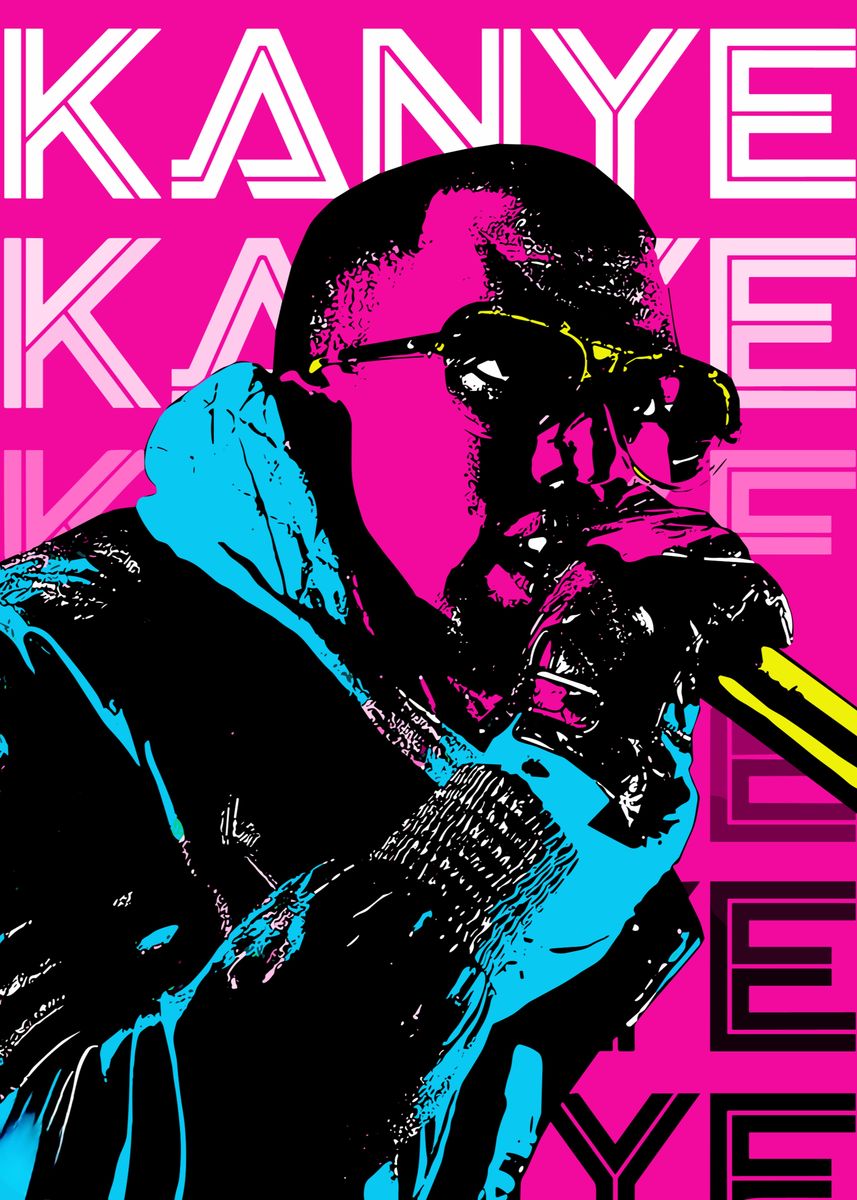 'Kanye West ' Poster, picture, metal print, paint by art io | Displate