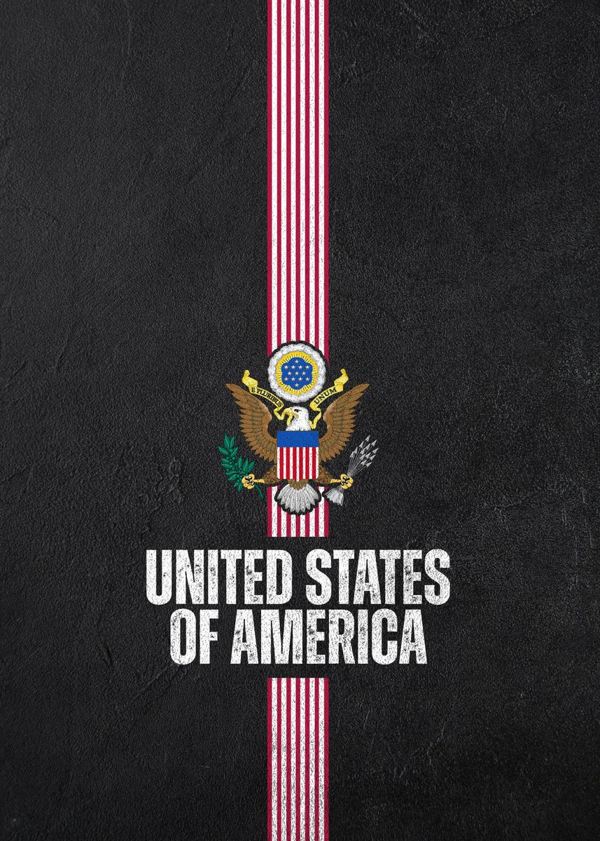 'American Flag Design' Poster, picture, metal print, paint by Trending ...