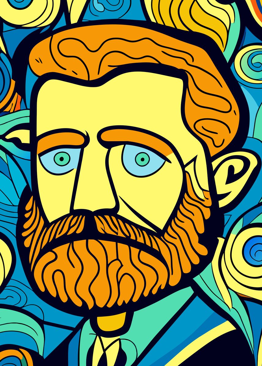 'Vincent van Gogh Portrait' Poster, picture, metal print, paint by ...