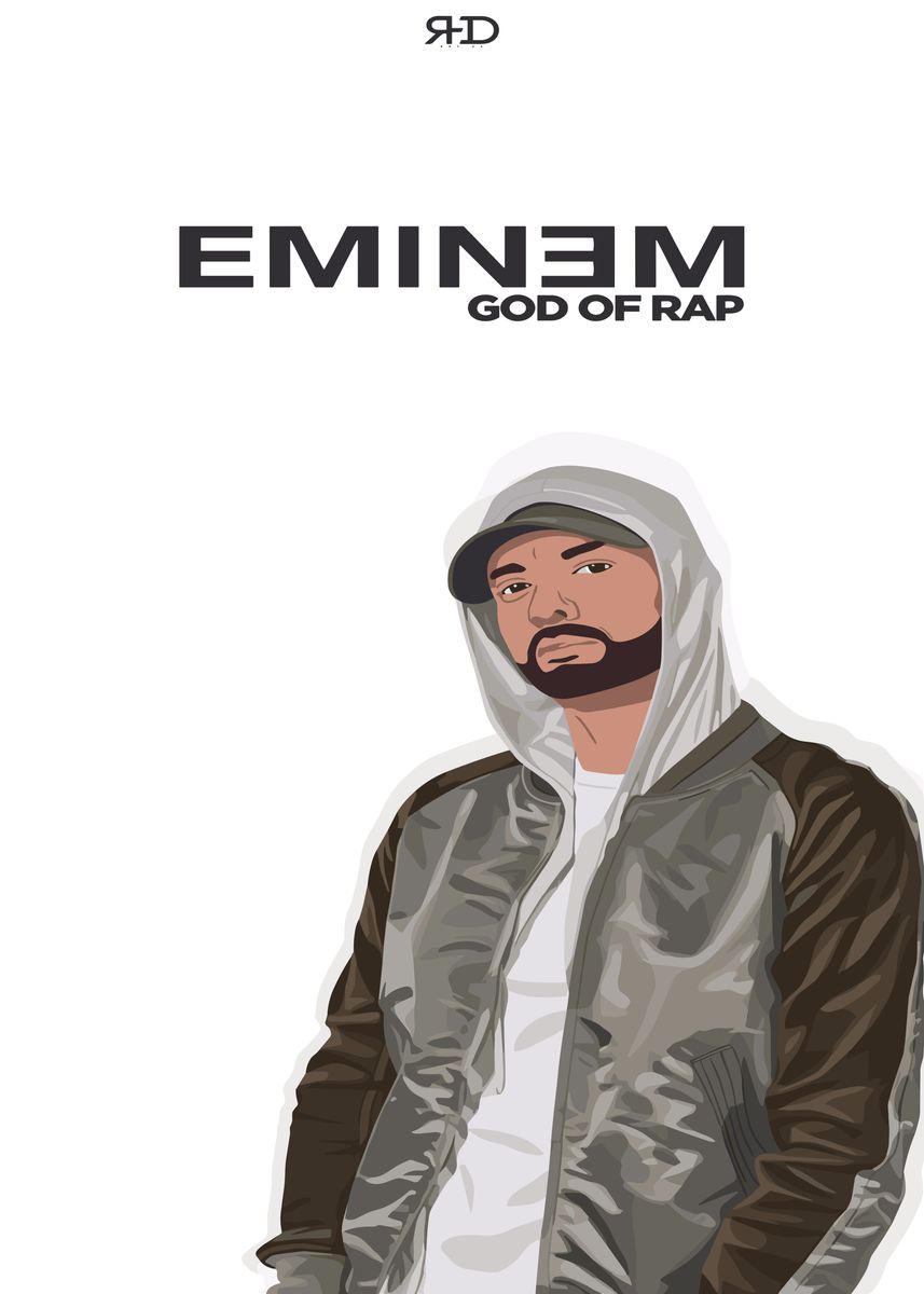 'Eminem ' Poster, picture, metal print, paint by Snoor | Displate
