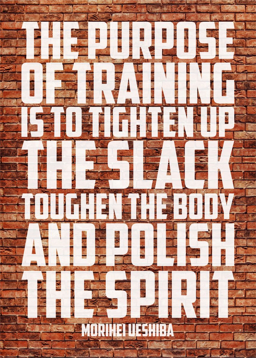 'Training Purpose Quote' Poster, picture, metal print, paint by | Displate