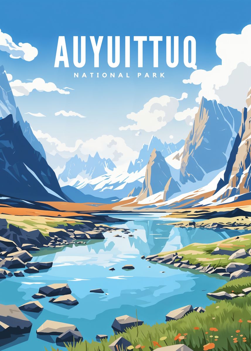 'Auyuittuq National Park' Poster, picture, metal print, paint by Mark ...