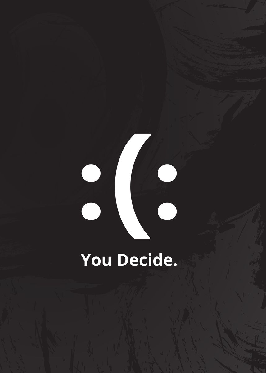'You Decide - Ambiguous Smiley' Poster, picture, metal print, paint by ...