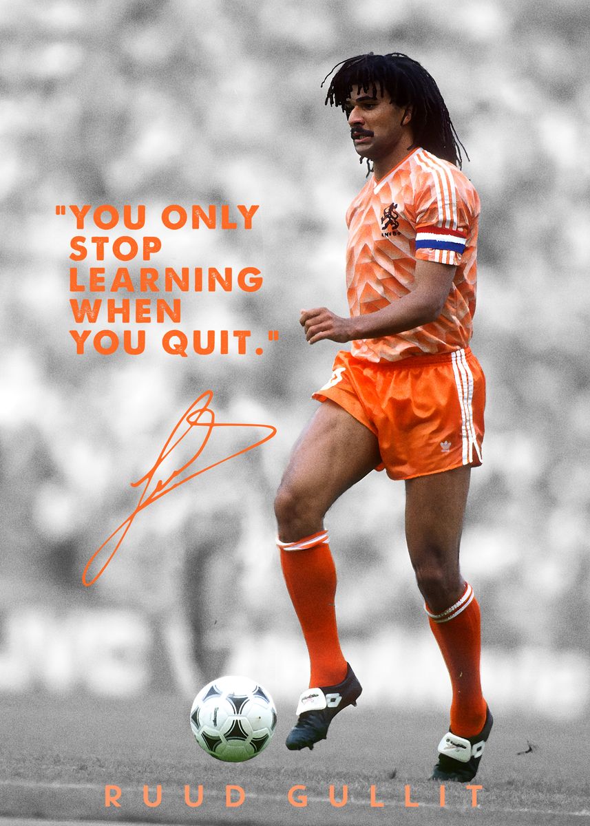 'Ruud Gullit' Poster, picture, metal print, paint by Brian John | Displate