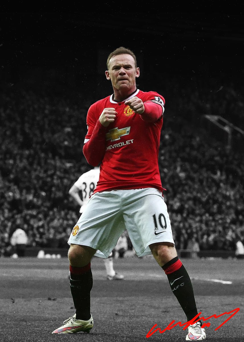 'Wayne Rooney' Poster, picture, metal print, paint by Brian John | Displate