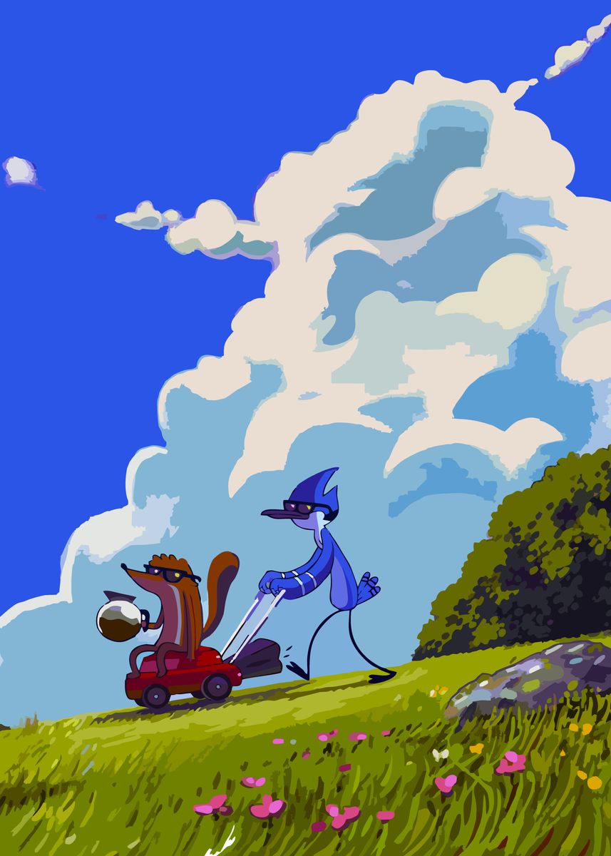 'Regular Show: Mordecai and Rigby' Poster, picture, metal print, paint ...