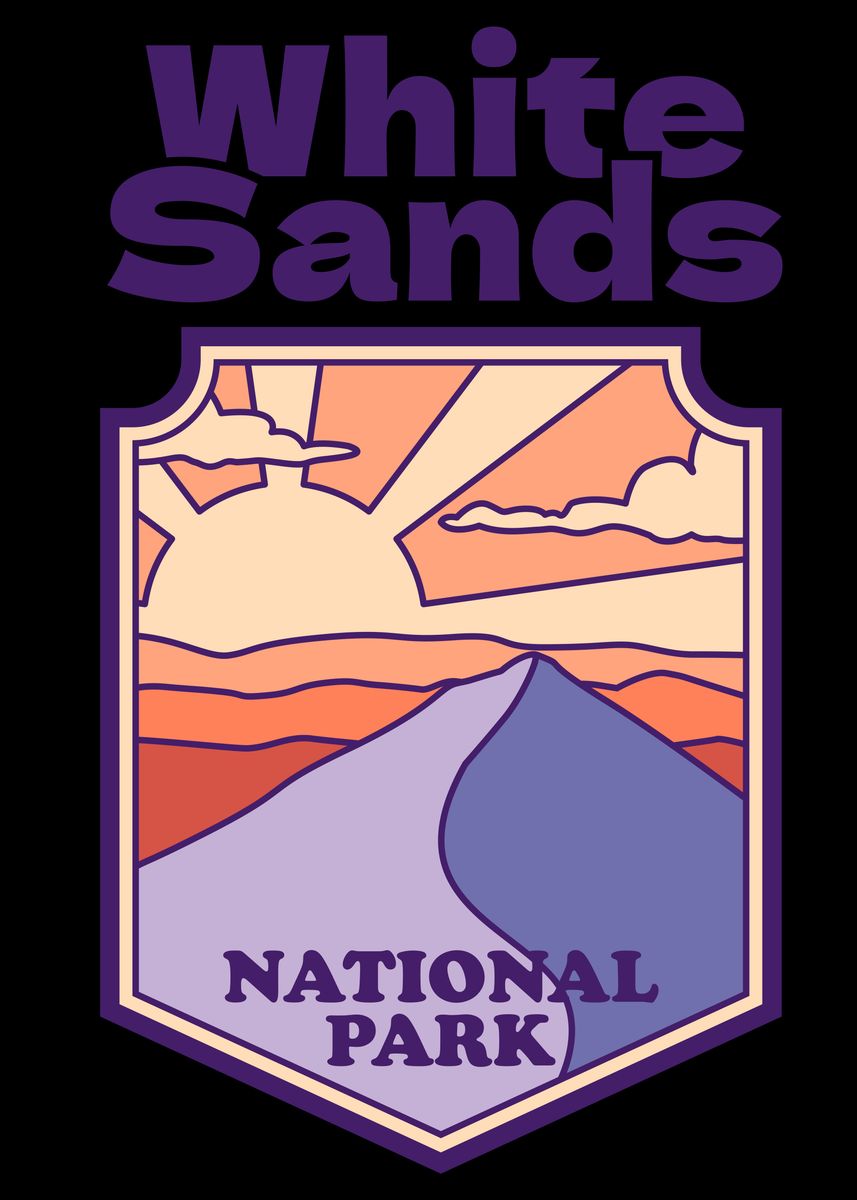 'White Sand National Park ' Poster, picture, metal print, paint by ...