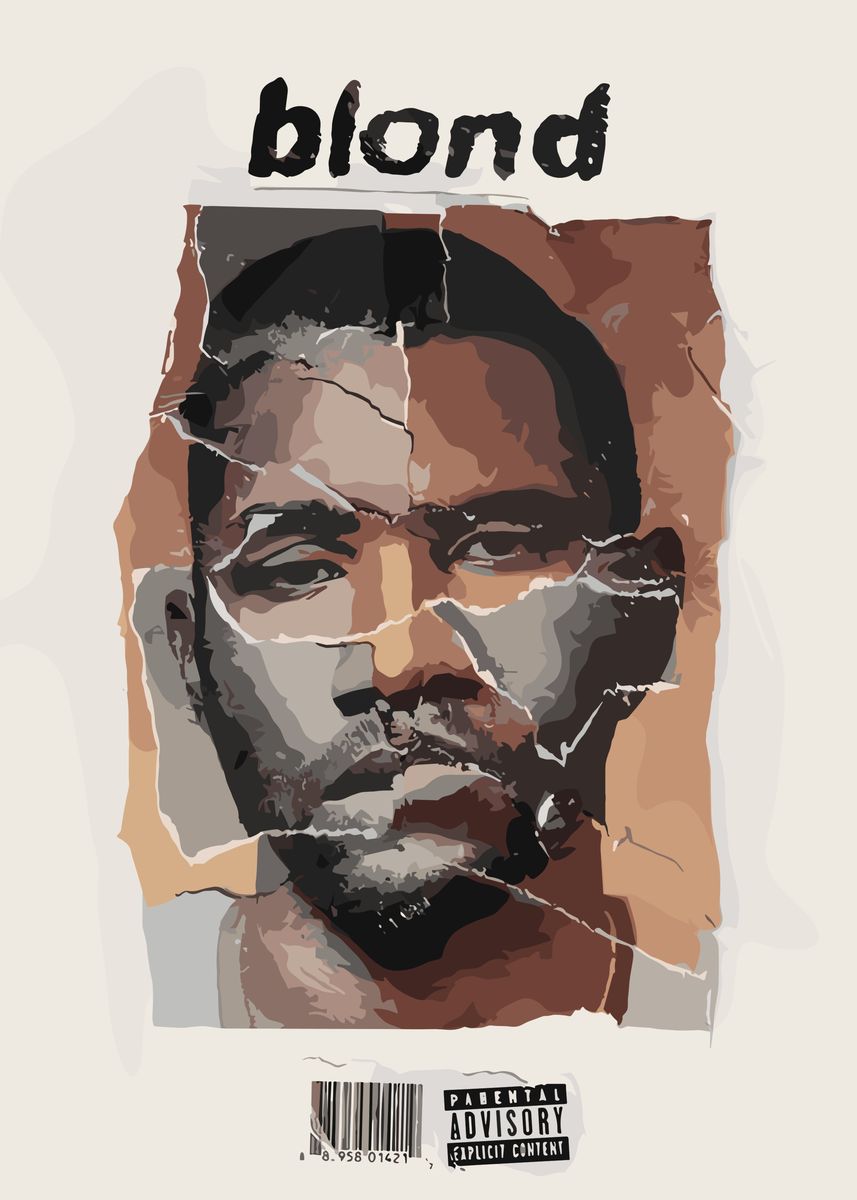 'Frank Ocean Blond Album Cover' Poster, picture, metal print, paint by ...