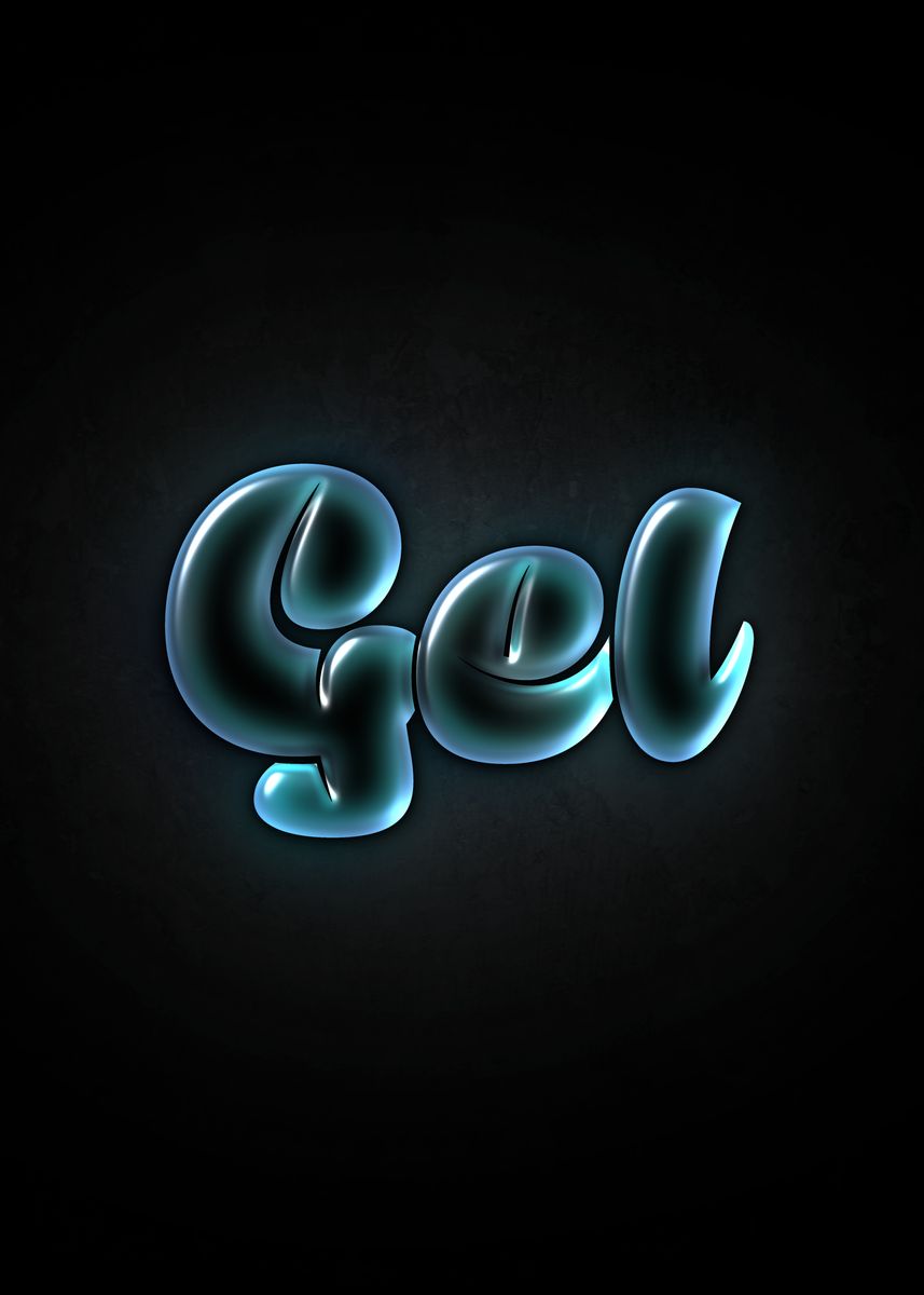 'Gel Text Effect' Poster, picture, metal print, paint by SuRReal3D ...