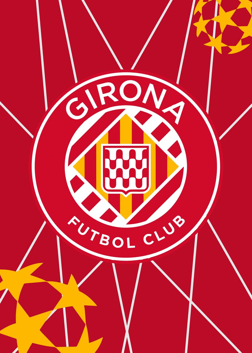 'Girona FC Logo' Poster, picture, metal print, paint by Essence | Displate