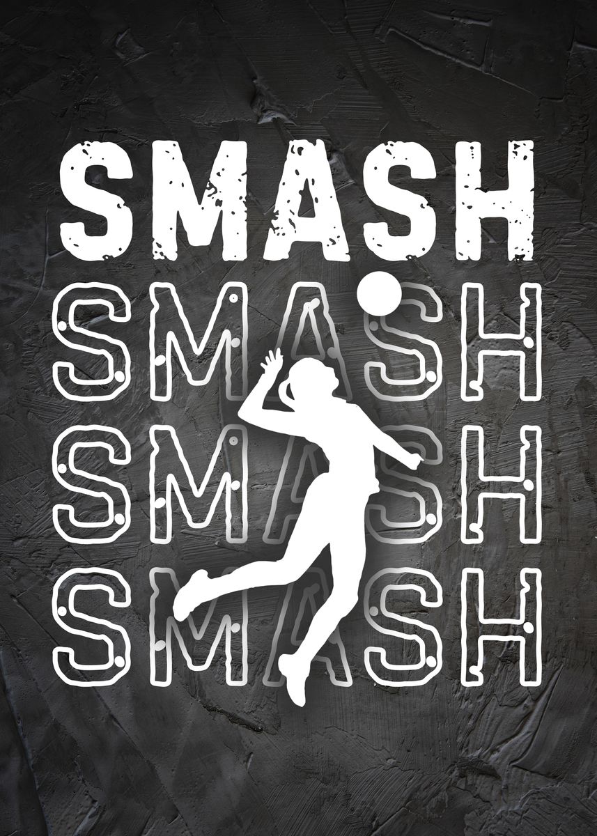 'Volleyball Smash Graphic' Poster, picture, metal print, paint by Wyld ...