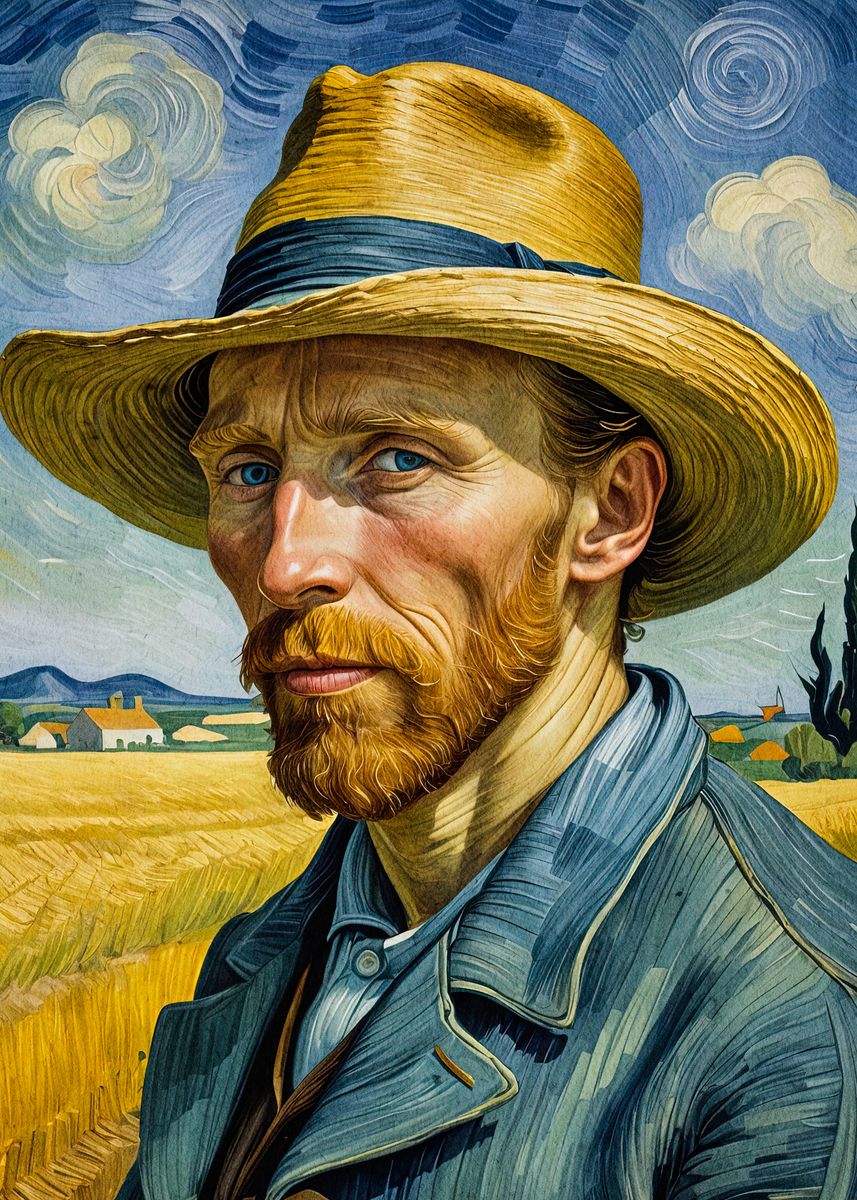 'Vincent van Gogh Self-Portrait' Poster, picture, metal print, paint by ...