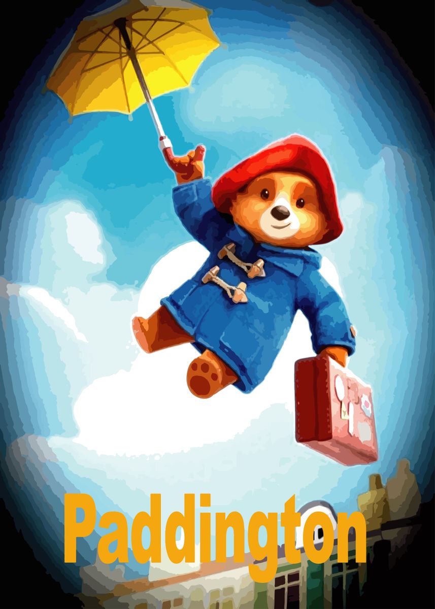 'Paddington Bear Flying' Poster, picture, metal print, paint by Jdrzej ...