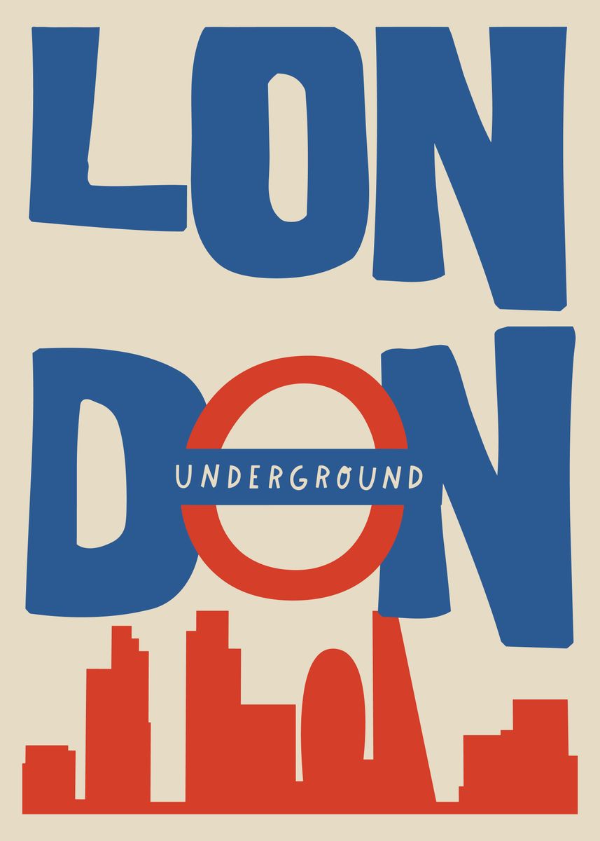 'London Underground Poster' Poster, picture, metal print, paint by ...
