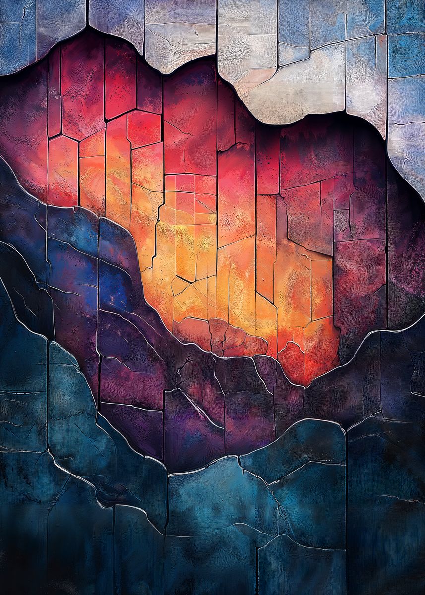 'Crimson Core' Poster, picture, metal print, paint by M Hultink | Displate