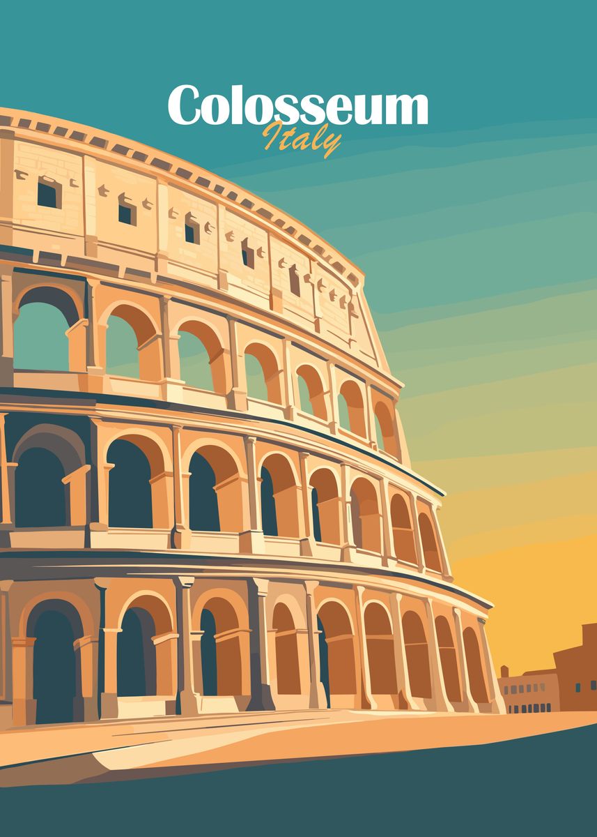 'Colosseum Italy Poster' Poster, picture, metal print, paint by Mason ...