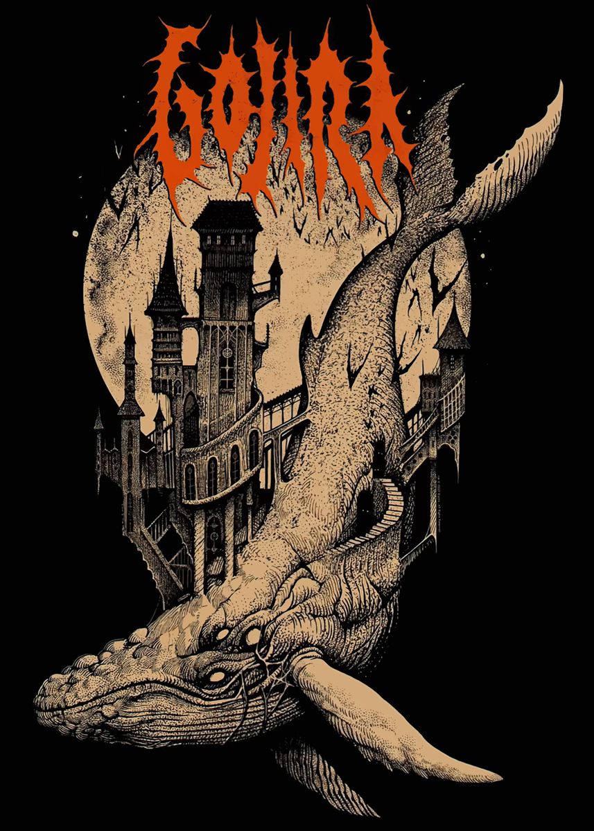 'Gothic Whale Castle' Poster, picture, metal print, paint by mukhamad ...