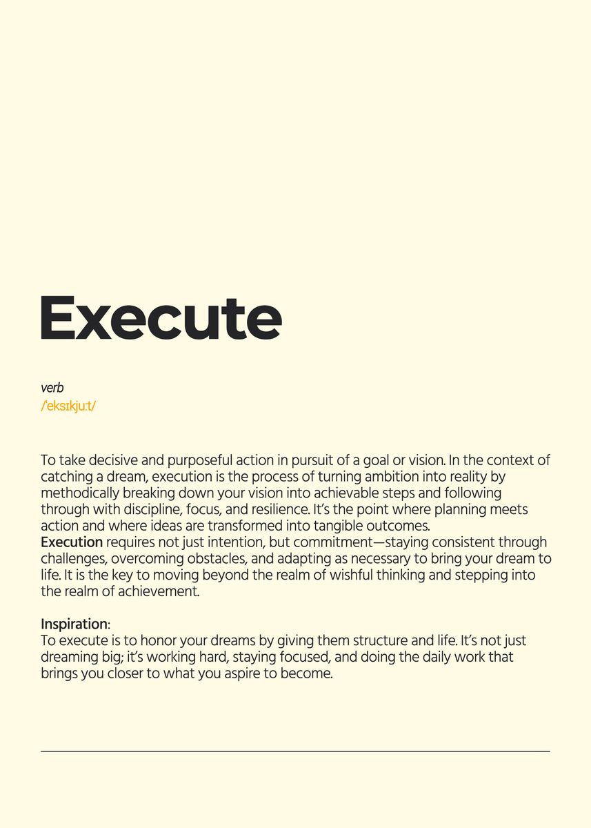 'Execute Definition' Poster, picture, metal print, paint by Mr Penguin ...