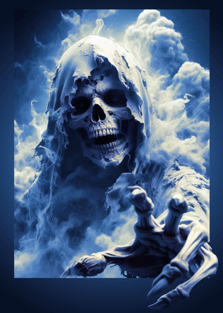 'Spectral Grim Reaper' Poster, picture, metal print, paint by Gustavo ...