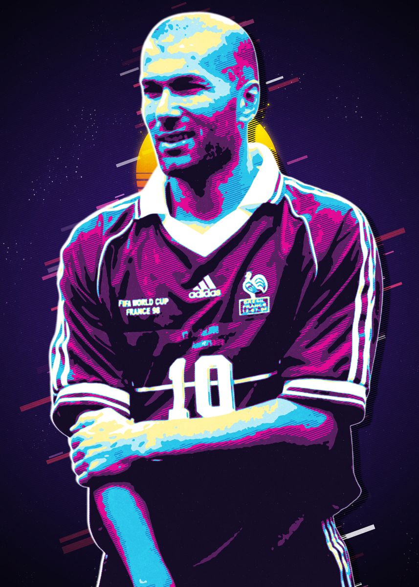 'Zidane Retro Art' Poster, picture, metal print, paint by Nusi uci ...