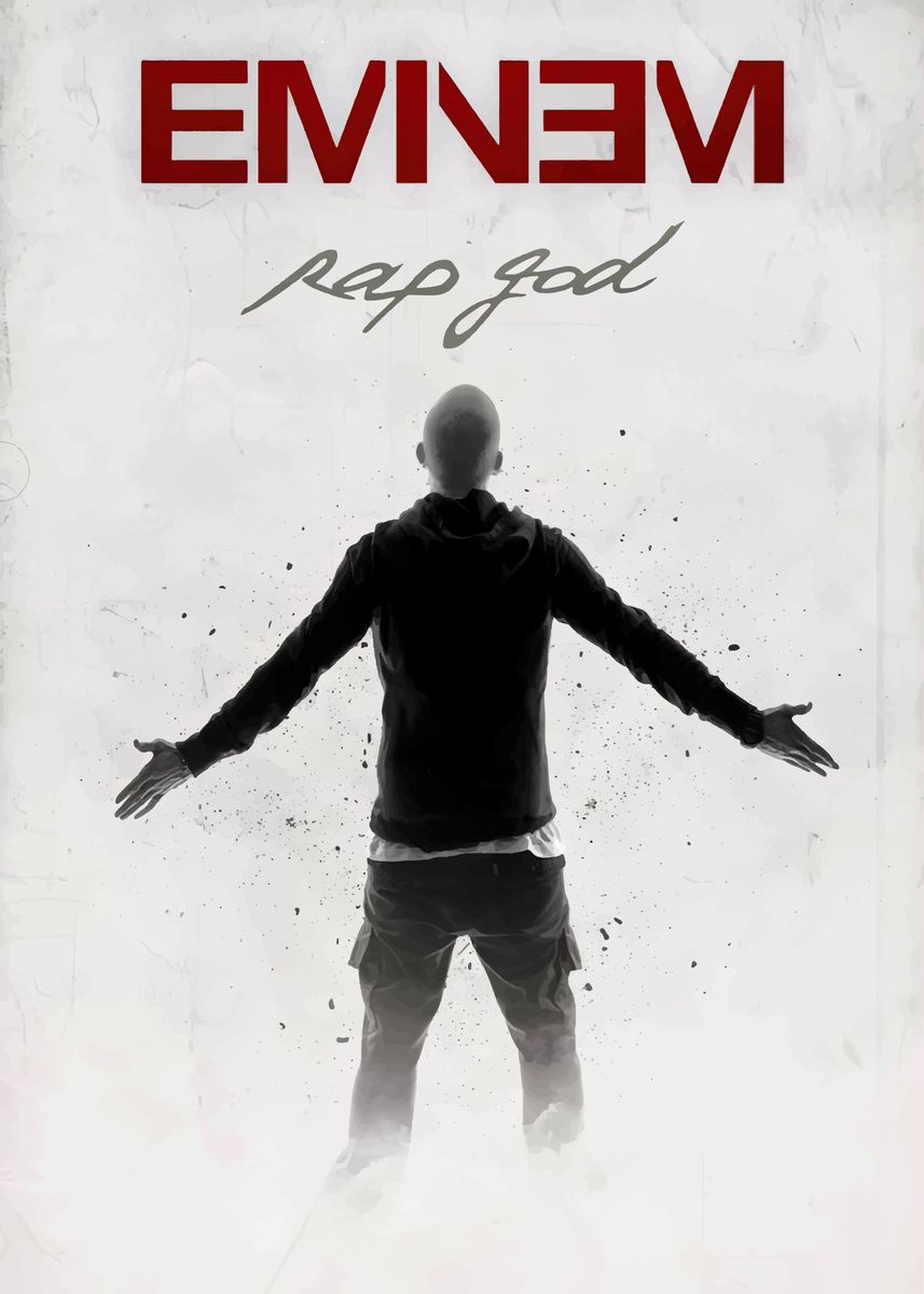 'Eminem Rap God Poster' Poster, picture, metal print, paint by kakak ...