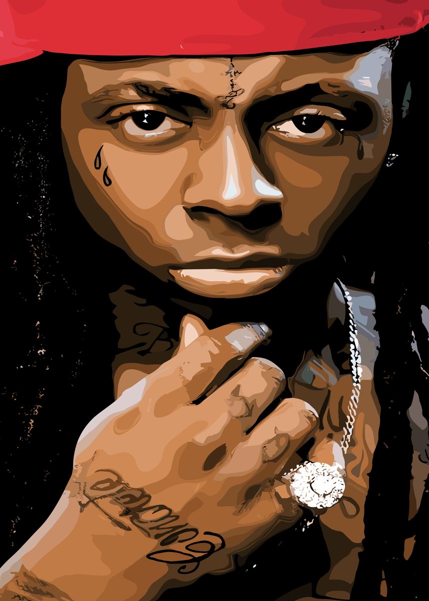 'Lil Wayne Portrait' Poster, picture, metal print, paint by Plekentiut ...