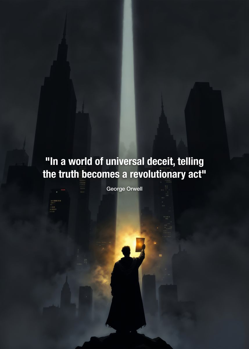 'Truth in a World of Deceit' Poster, picture, metal print, paint by ...