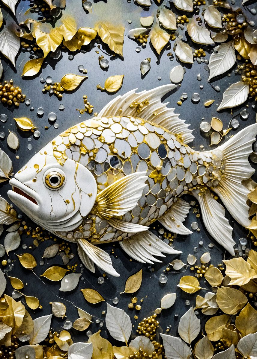 'Goldfish Sculpture' Poster, picture, metal print, paint by Crystal ...