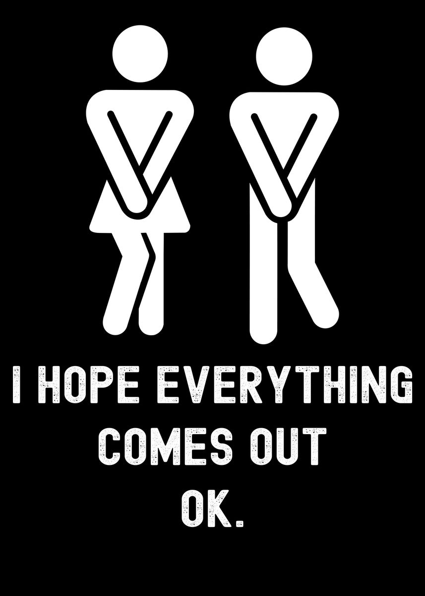 'Funny Bathroom Humor Funny Toilet Washroom Funny Restroom' Poster ...