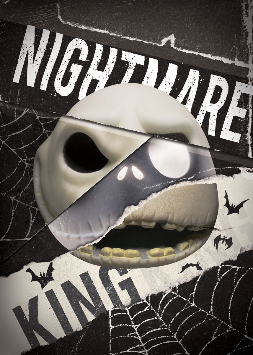 'Nightmare King Collage' Poster, picture, metal print, paint by ...