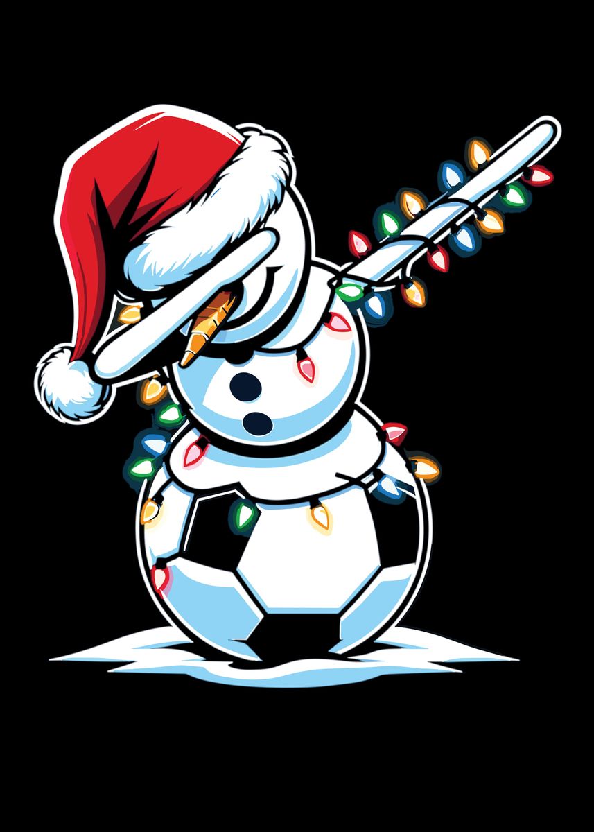 'Snowman Dabbing Snowman' Poster, picture, metal print, paint by ZS C O ...