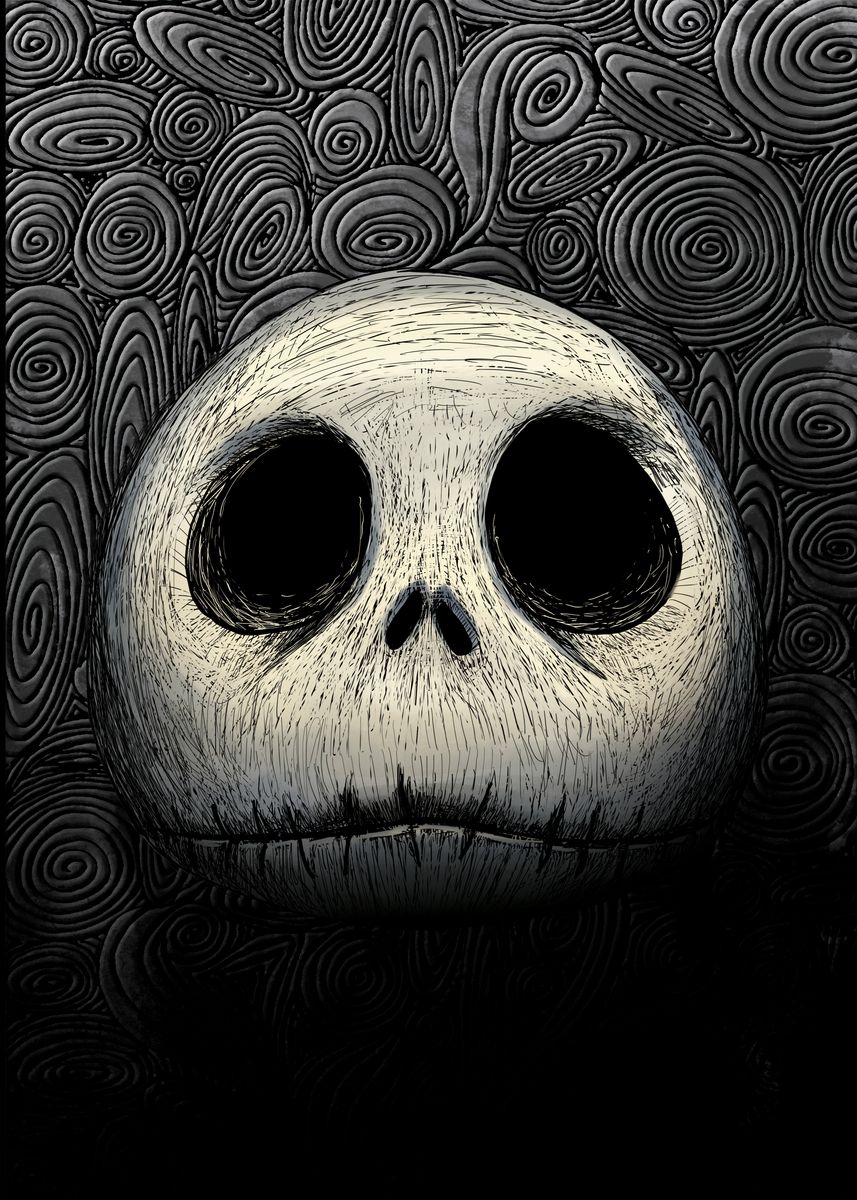 'Jack Head Engraved' Poster, picture, metal print, paint by Nightmare ...