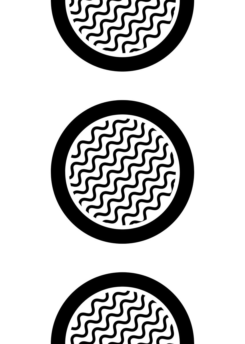 'Wavy Circle Pattern' Poster, picture, metal print, paint by AndiSart ...