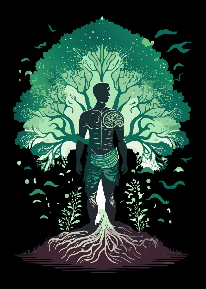 'Man and Tree' Poster, picture, metal print, paint by lmfao krany ...