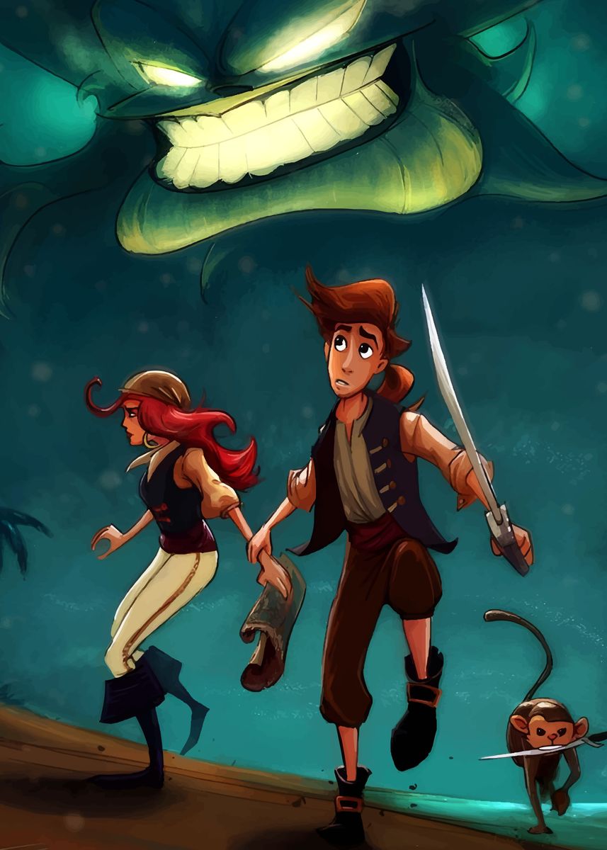 'Pirate Adventure' Poster, picture, metal print, paint by Tiya Art ...
