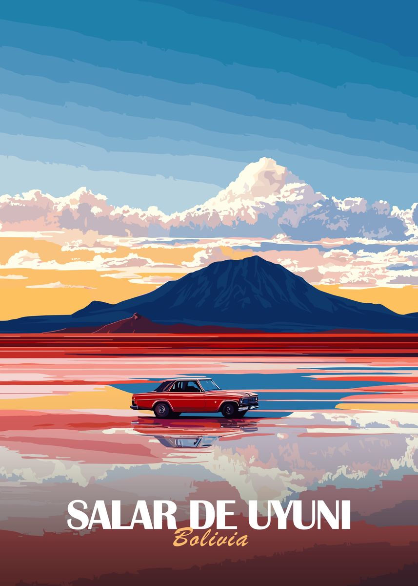 'Salar de Uyuni Landscape' Poster, picture, metal print, paint by Mason ...