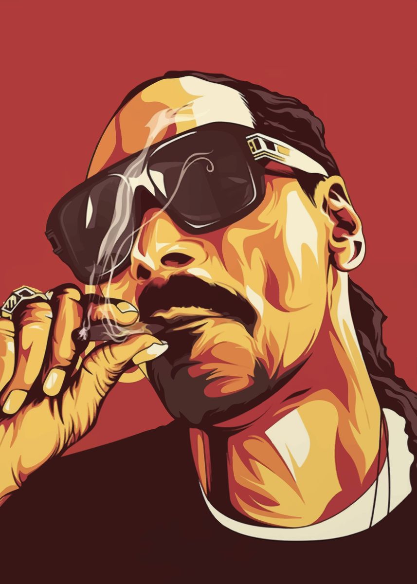'Snoop Dogg Portrait' Poster, picture, metal print, paint by | Displate