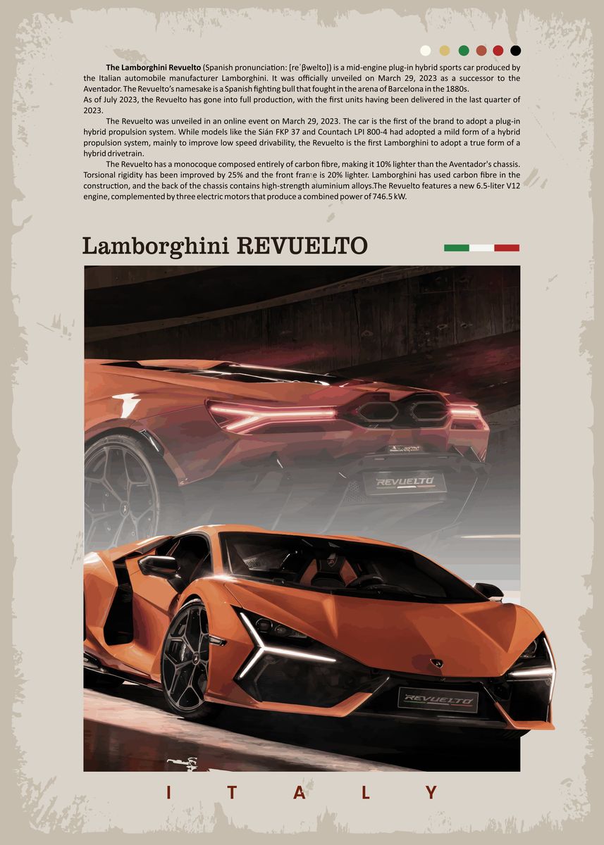 'Lamborghini Revuelto' Poster, picture, metal print, paint by awesome ...