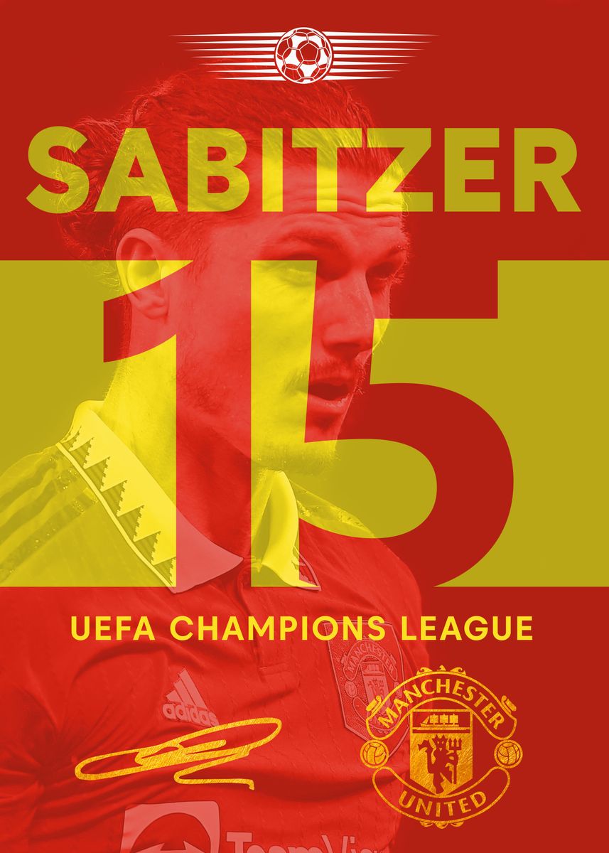 'Sabitzer Manchester United' Poster, picture, metal print, paint by ...