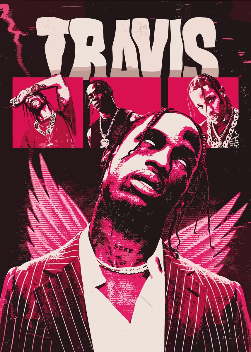 'Travis Scott ' Poster, picture, metal print, paint by Elg Production ...
