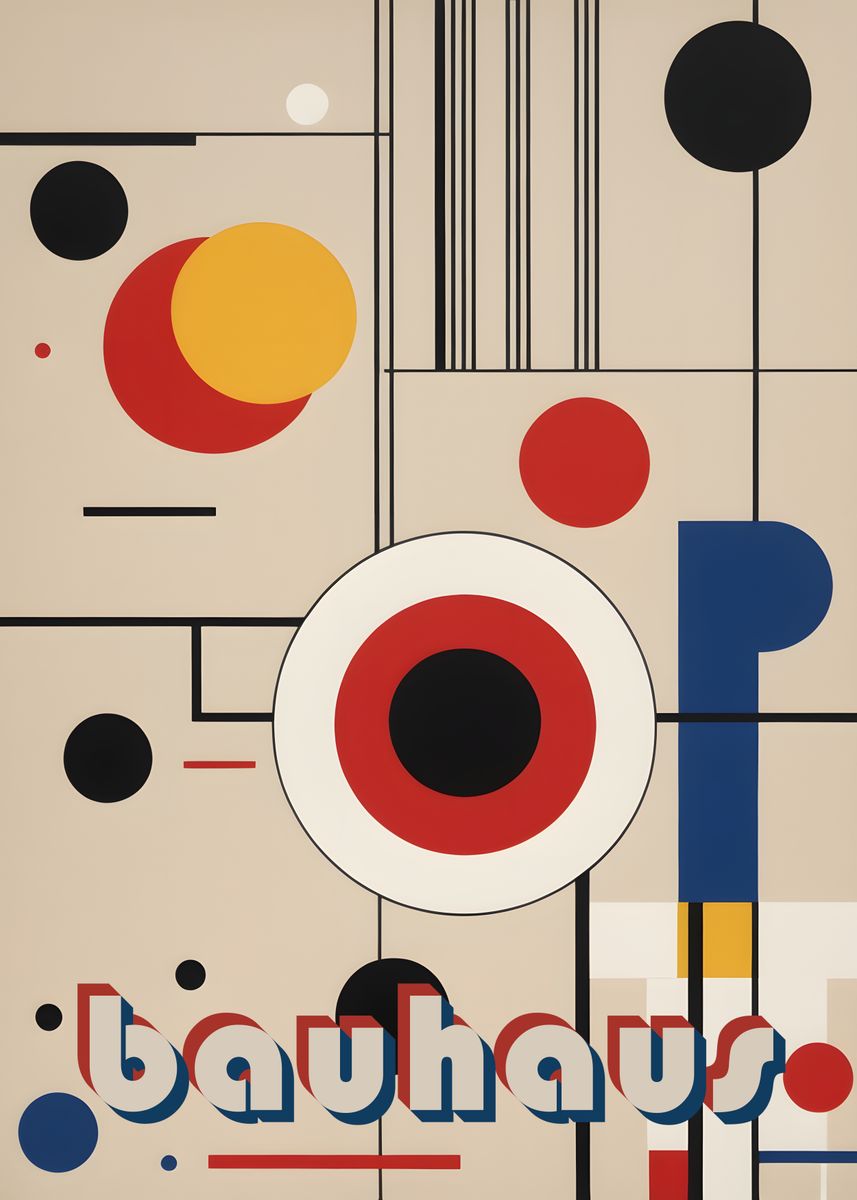 'Bauhaus Geometric Art Poster' Poster, picture, metal print, paint by ...