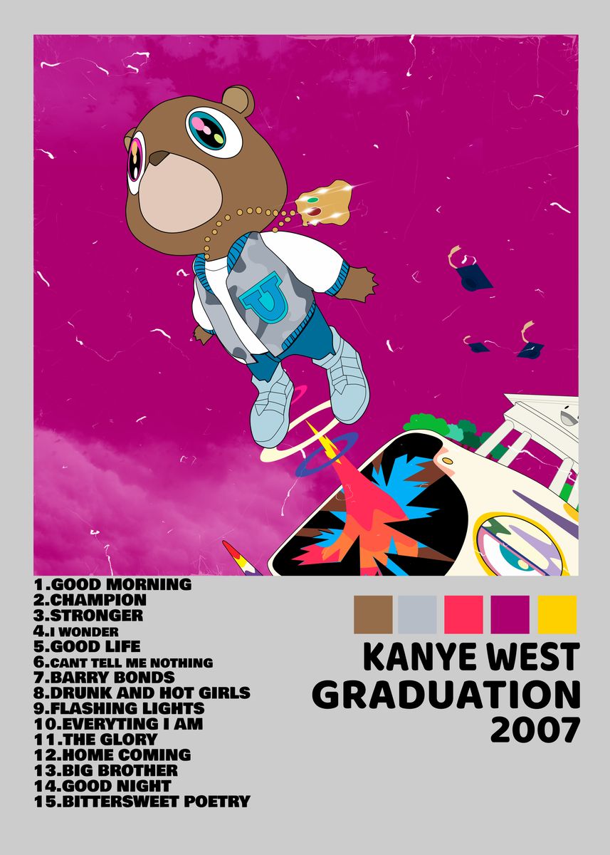 'Kanye West Graduation ' Poster, picture, metal print, paint by alesha ...