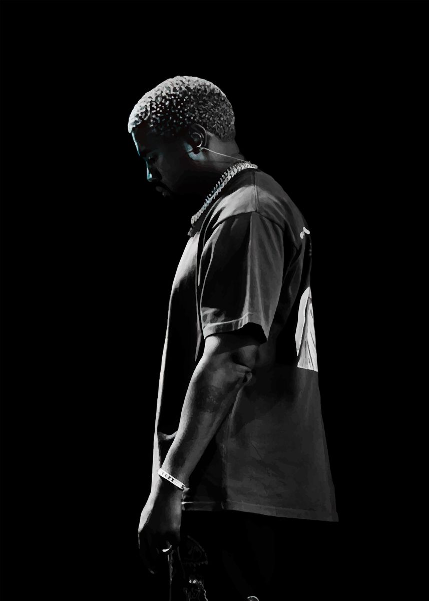 'Kanye West Portrait' Poster, picture, metal print, paint by hendra ...