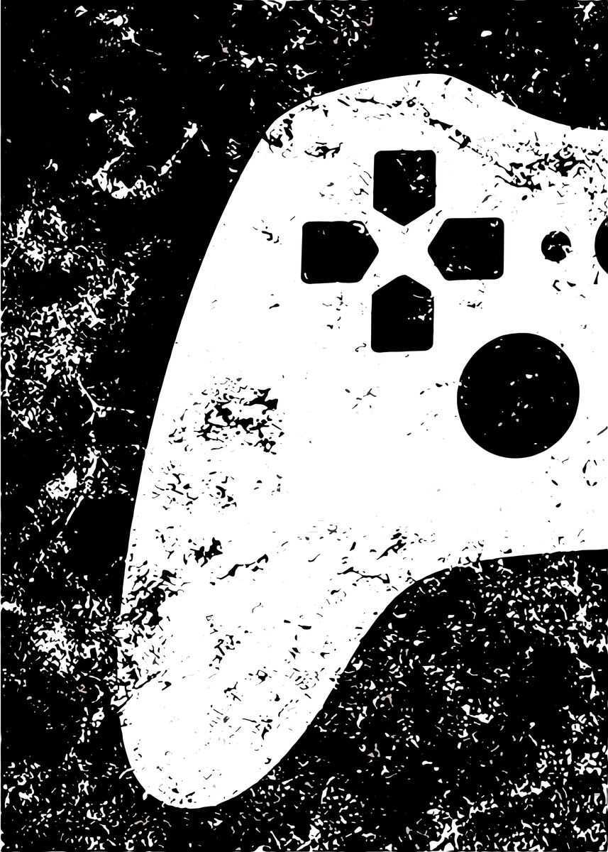 'Grunge Game Controller' Poster, picture, metal print, paint by Pargoy ...