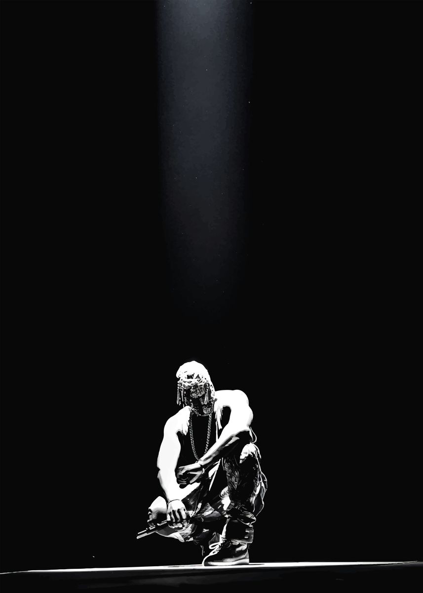 'Kanye West Silhouette' Poster, picture, metal print, paint by hendra ...